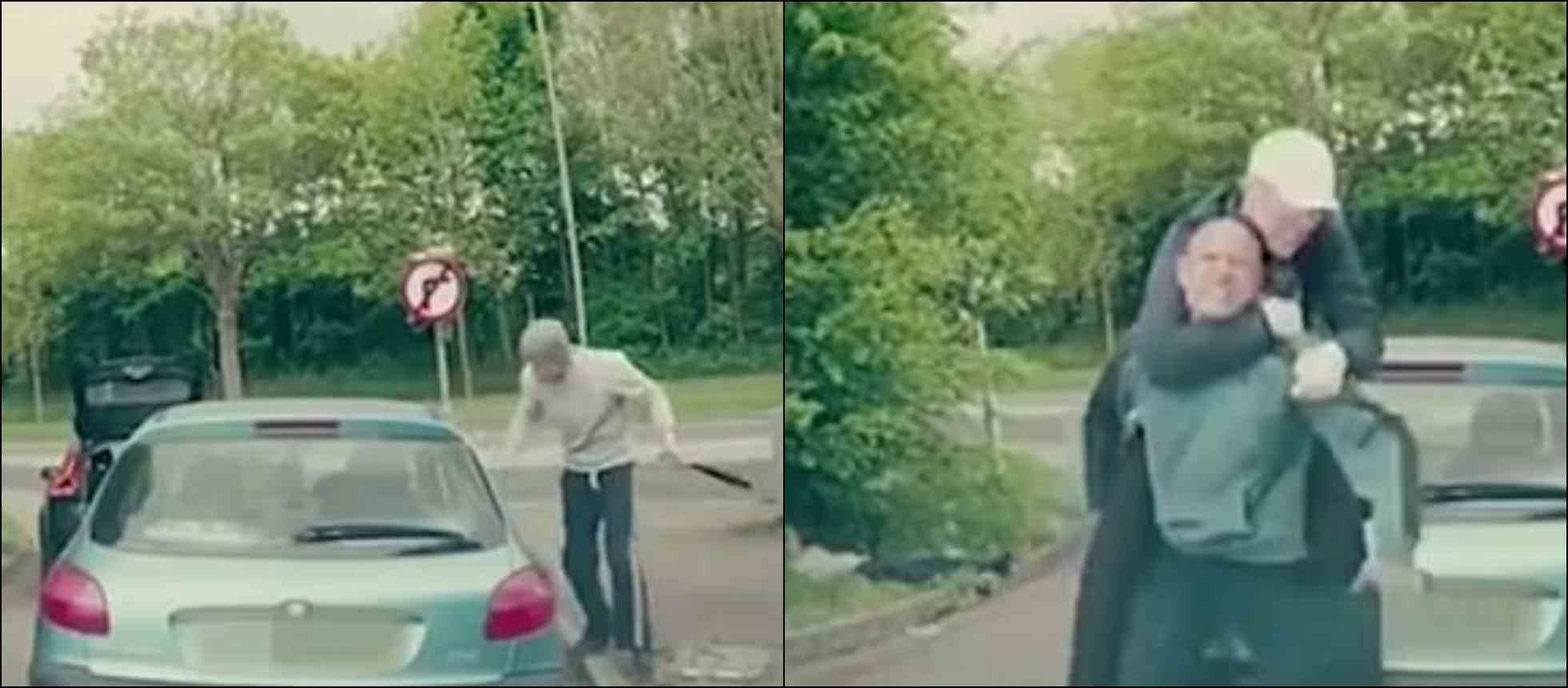 WATCH: Two thugs try to overpower MMA trainee in road rage incident