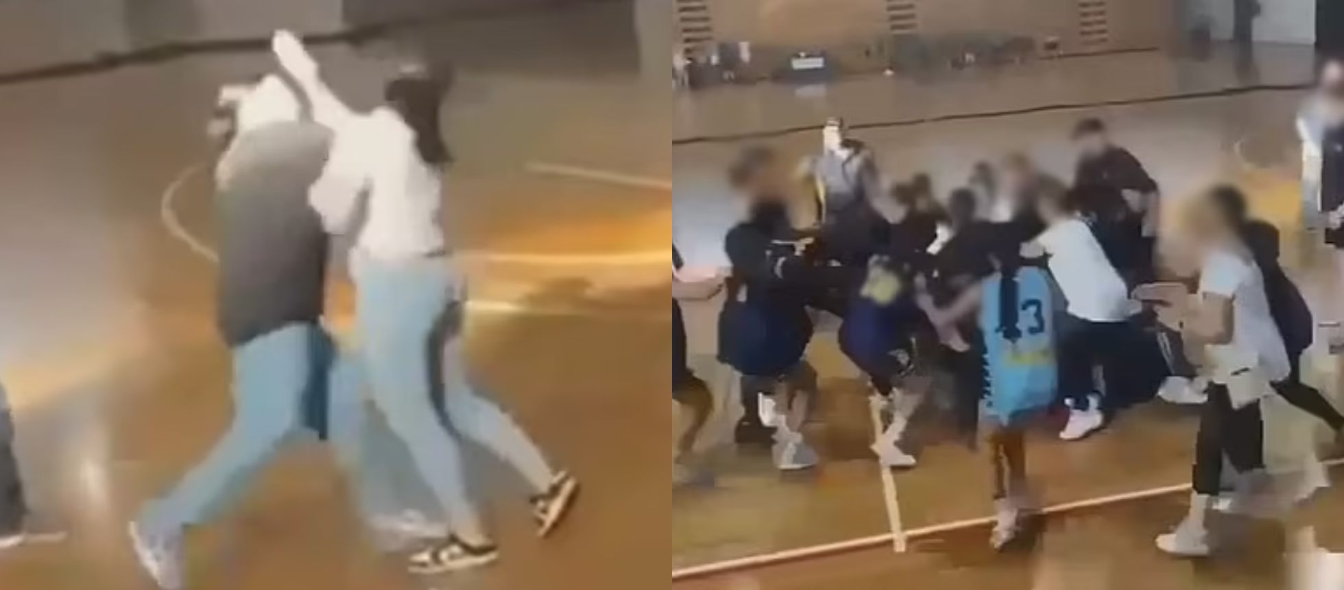WATCH: Wild moment moms brawl at under-16 girls' basketball game