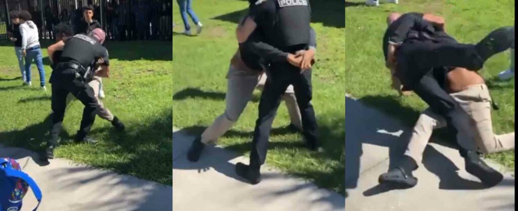 WATCH: Highschooler takes down cop in viral incident