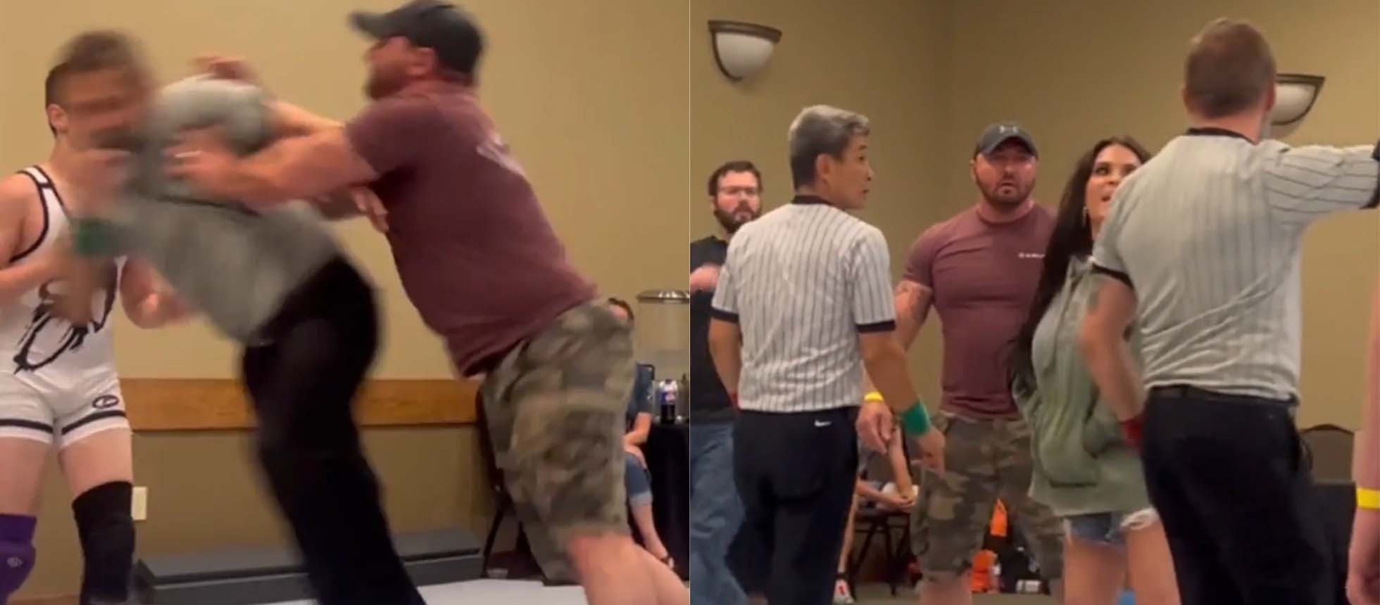 WATCH: Parent attacks ref during wrestling match