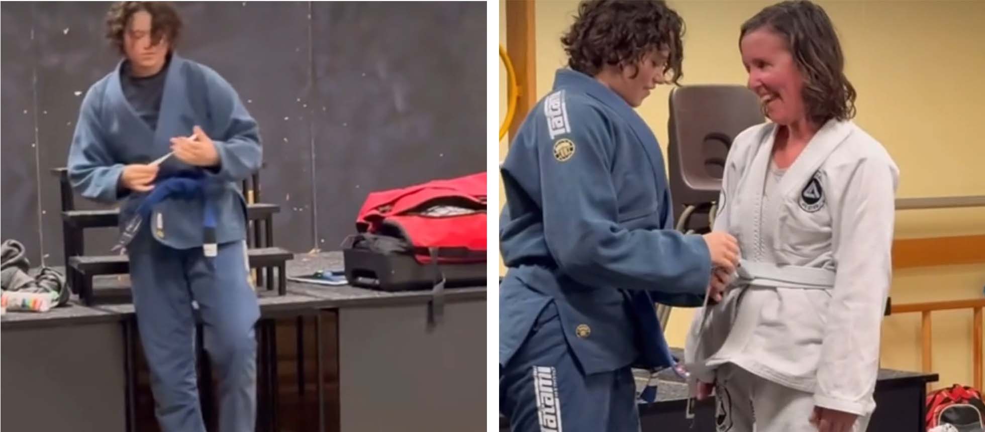 BJJ community has mixed reactions to clip of a blue belt awarding a ...