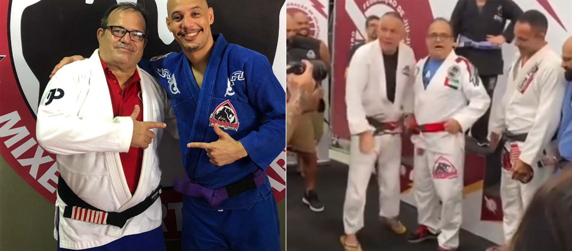 Luiz Carlos Manimal receives BJJ coral belt after 31 years as a black belt