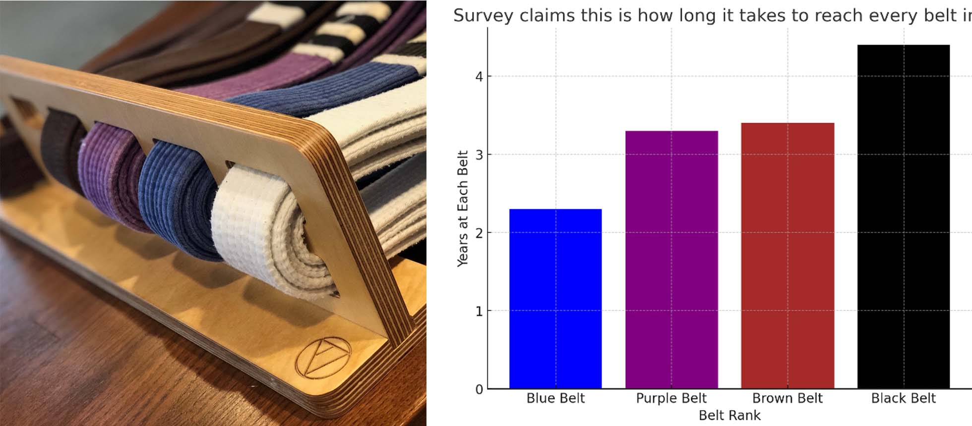 New survey details how long it takes to reach each belt in Jiu-Jitsu