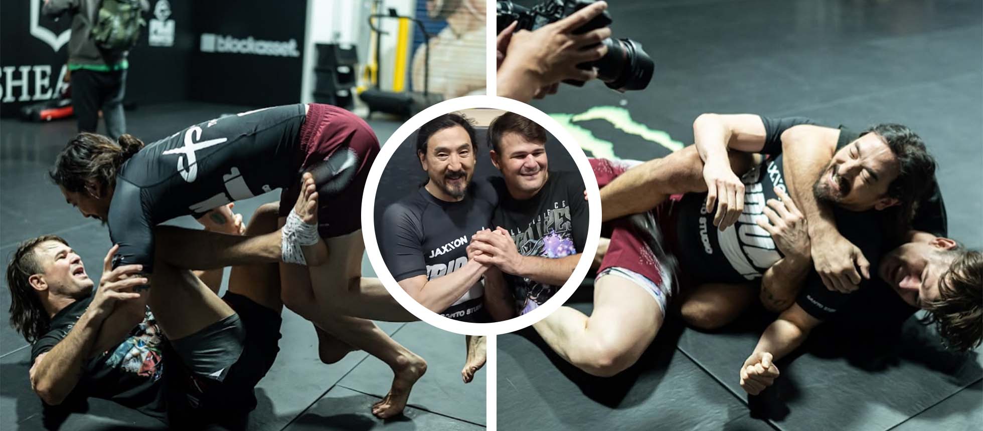 Steve Aoki tries jiu-jitsu with the help of UFC featherweight contender ...