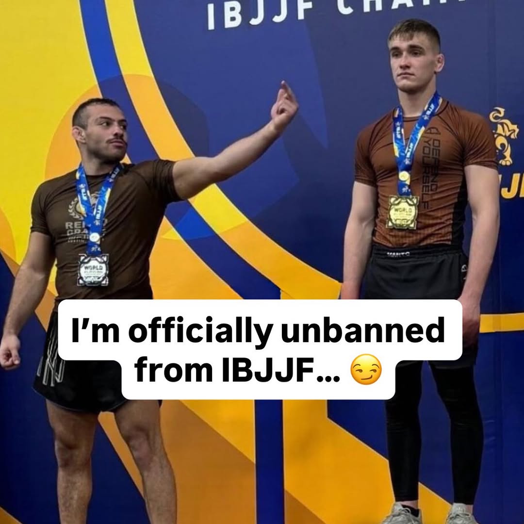 Brown belt who flipped off opponent on the podium claims IBJJF lifted ...