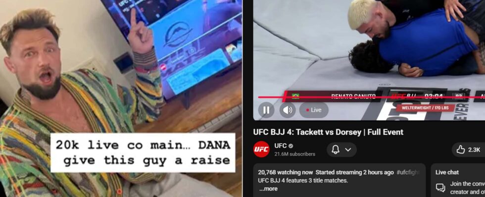 Craig Jones Roasts UFC BJJ After Broadcast Tops Out at Approximately ...