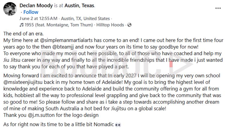 Declan Moody Announces Departure From Simple Men, Claims There's no Beef